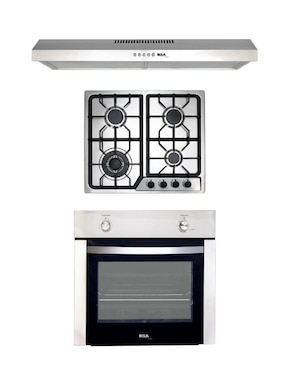 Combo parrilla a gas empotrable Disa Home + campana + horno