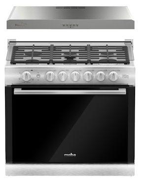 Combo estufa empotrable a gas LP Mabe 80 cm XOC80750CMPUV80 de 6 ...